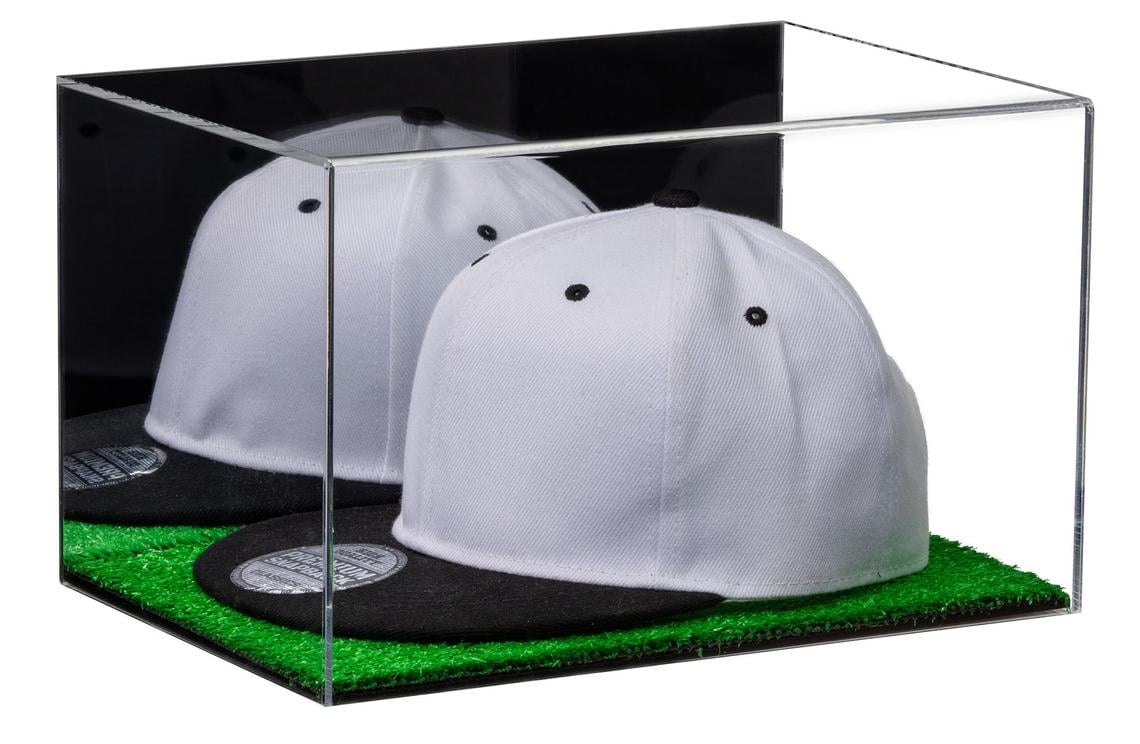 Better Display Cases Acrylic Hat or Cap Case with Mirror and Turf Base ...