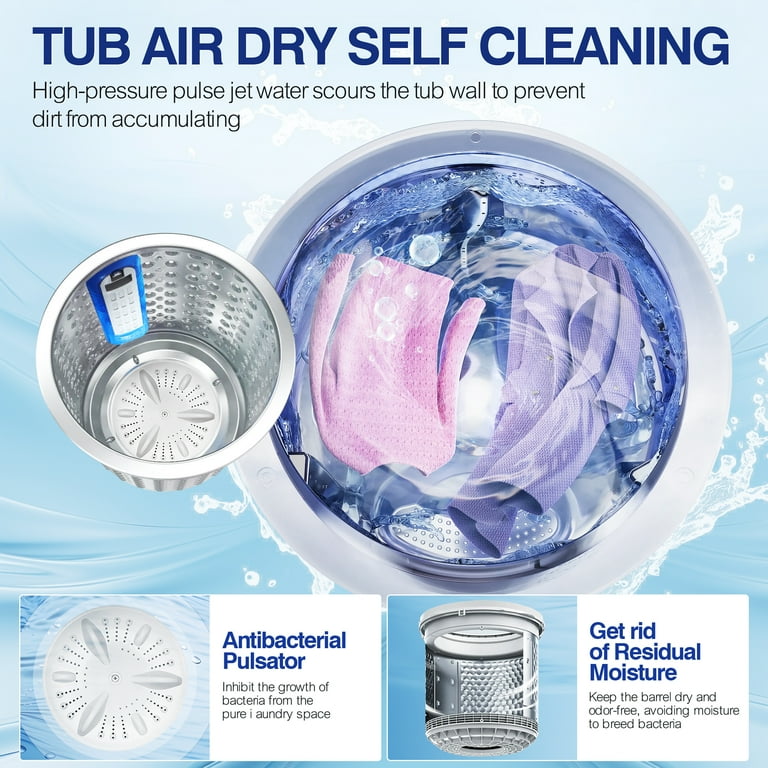 GGTB Compact Portable Washer, 17.7 lbs, 1.9 Cu.ft, 10 Wash GGTB Compact Portable Washer, 17.7 lbs, 1.9 Cu.ft, 10 Wash