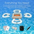 Cipton Floating Inflatable Card Table Set, Pool Chairs with Cup Holders ...