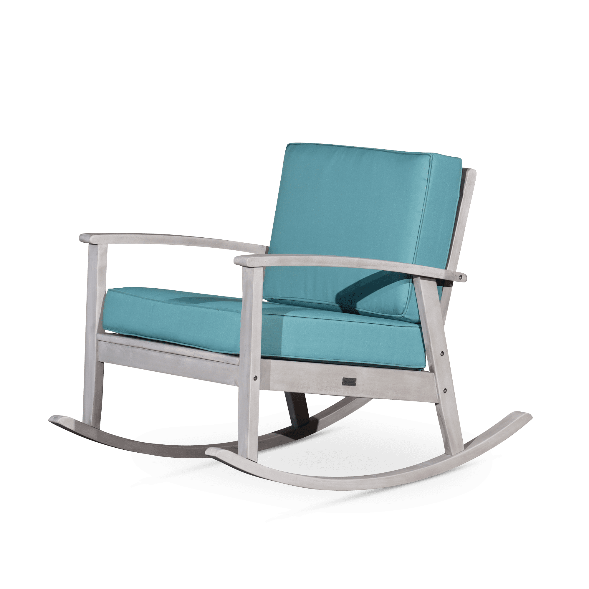 DTY Outdoor Living Longs Peak Eucalyptus Deep Seat Rocker with Cushions ...