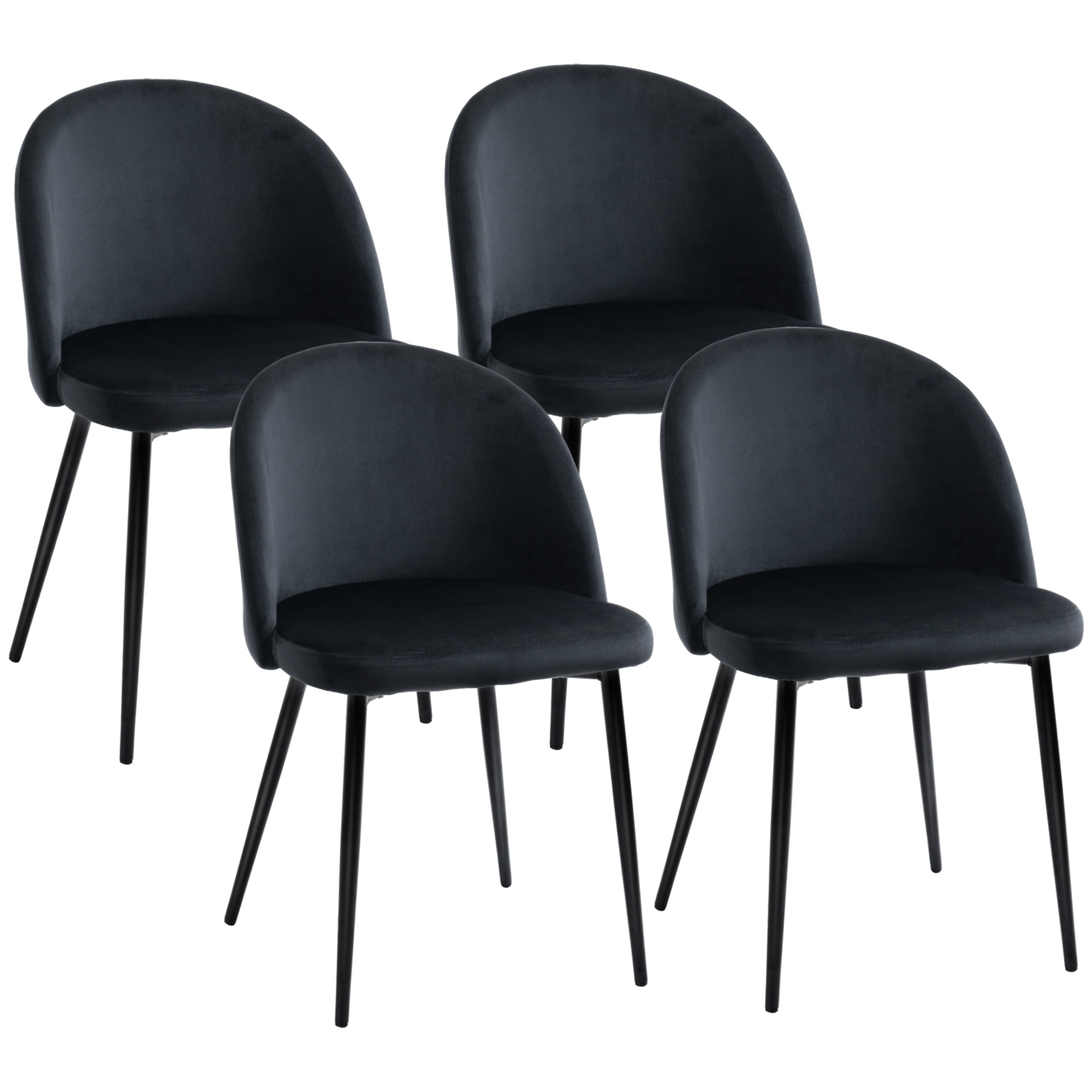 Click here for Homcom Dining Chairs Set Of 4  Velvet-Touch Uphols... prices