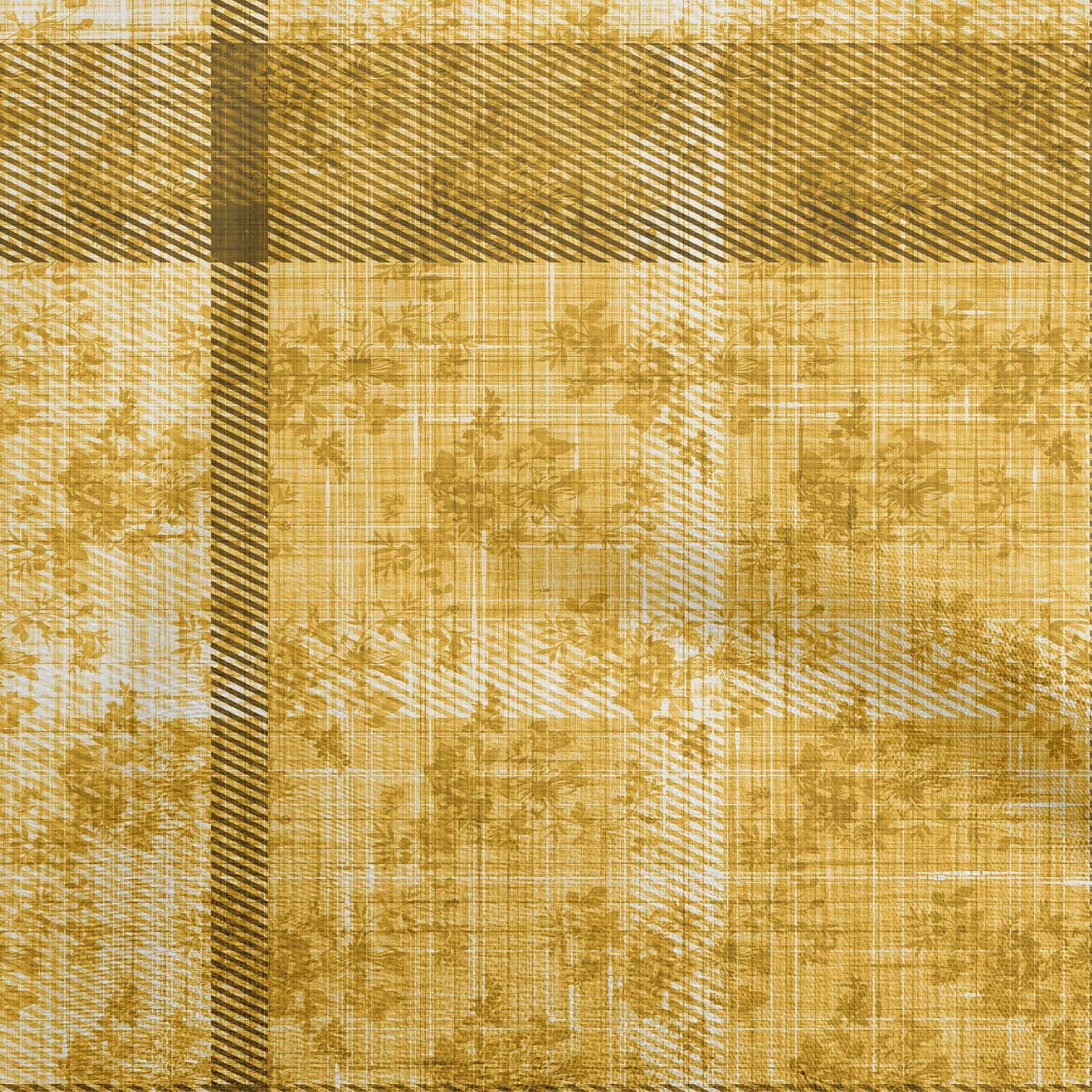 oneOone Cotton Silk Dark Mustard Fabric Check & Diy Clothing Quilting ...