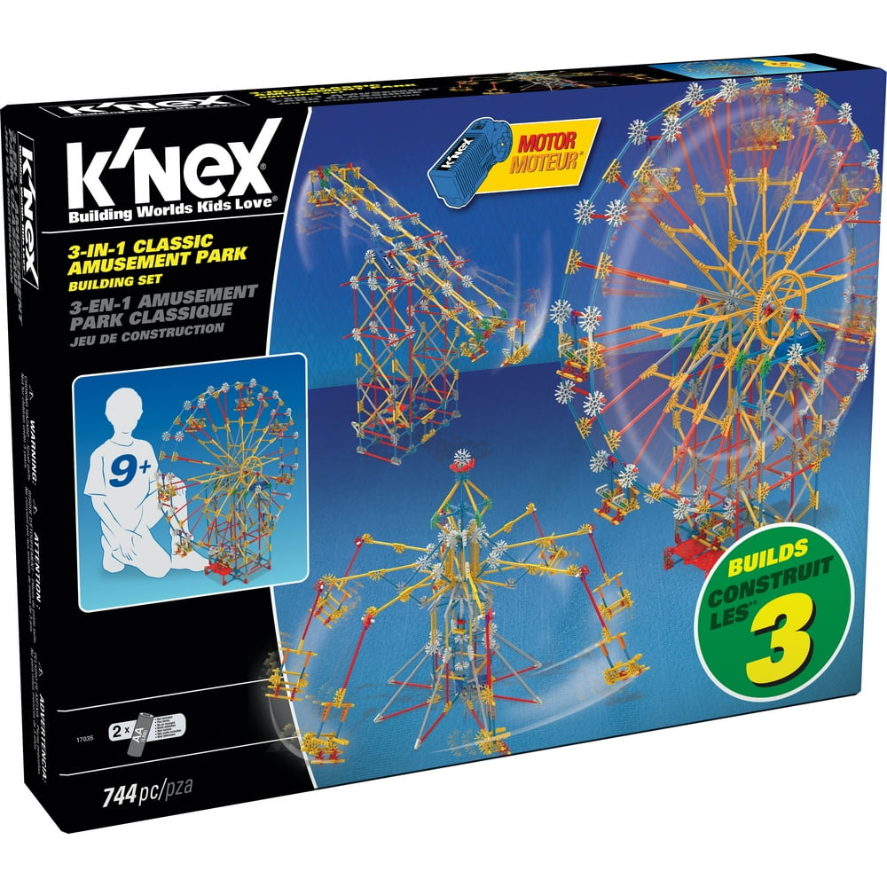 K'NEX Thrill Rides - 3-in-1 Classic Amusement Park Building Set - 744 ...