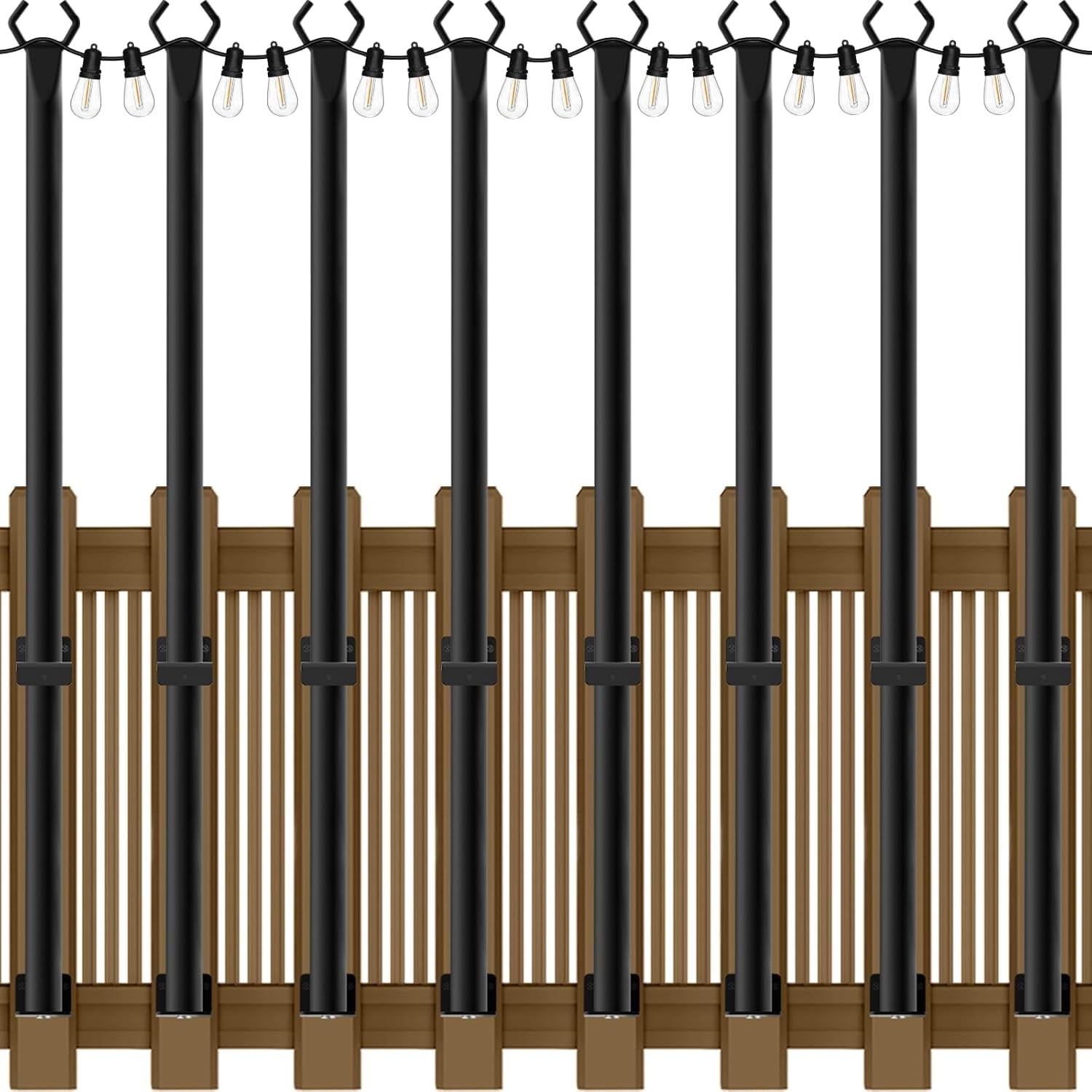 Click here for Unbranded 8 Pack 5ft String Light Poles light Pole... prices