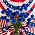 Cadancy Independence Day Decoration Artificial Flowers Patriotic Pom ...