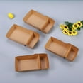 Kraft Paper Snack Box Serving Basket Tray 30 Pcs Biscuit Packing French ...
