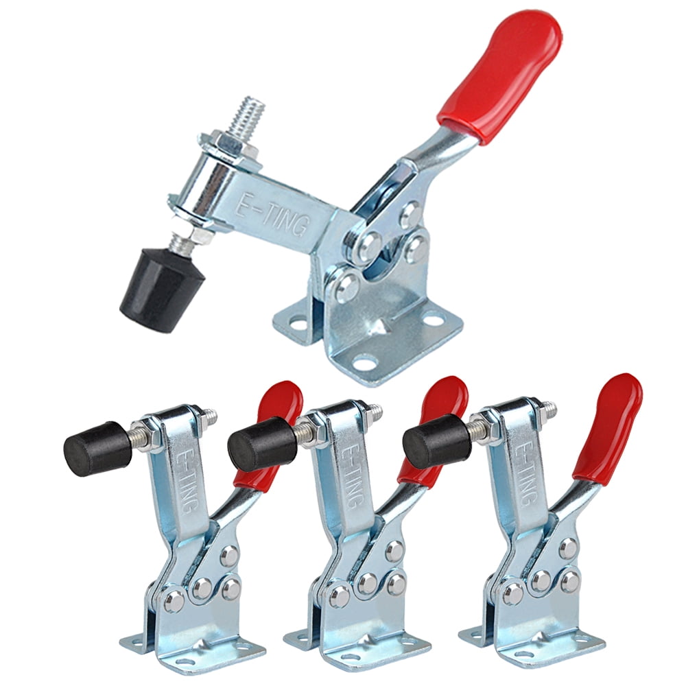 E-TING 4Pcs Hand Tool Toggle Clamp 201B Antislip Red Horizontal Clamp ...