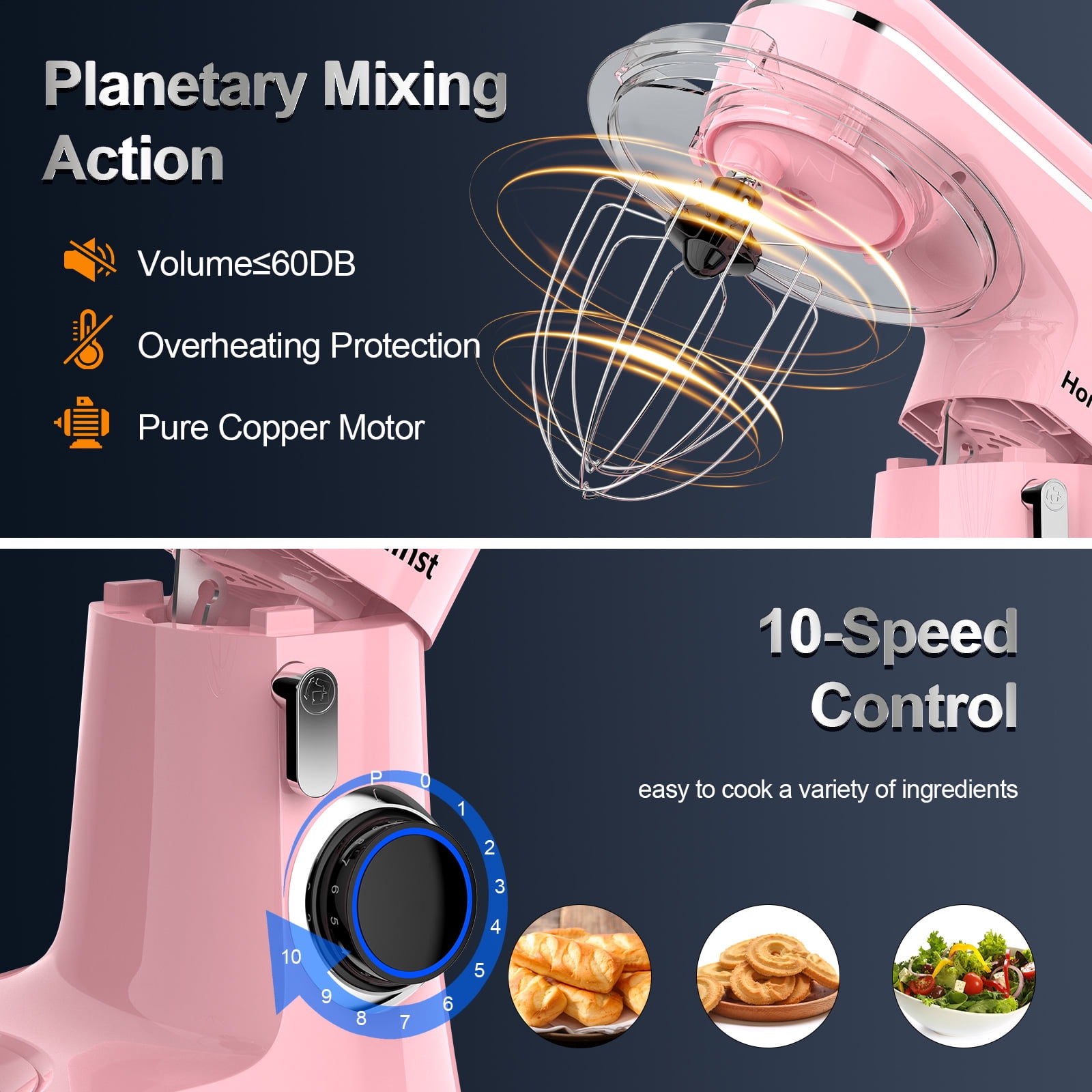 Honinst 6.5 QT Electric Stand Mixer, 10+P Speeds Thailand | Ubuy