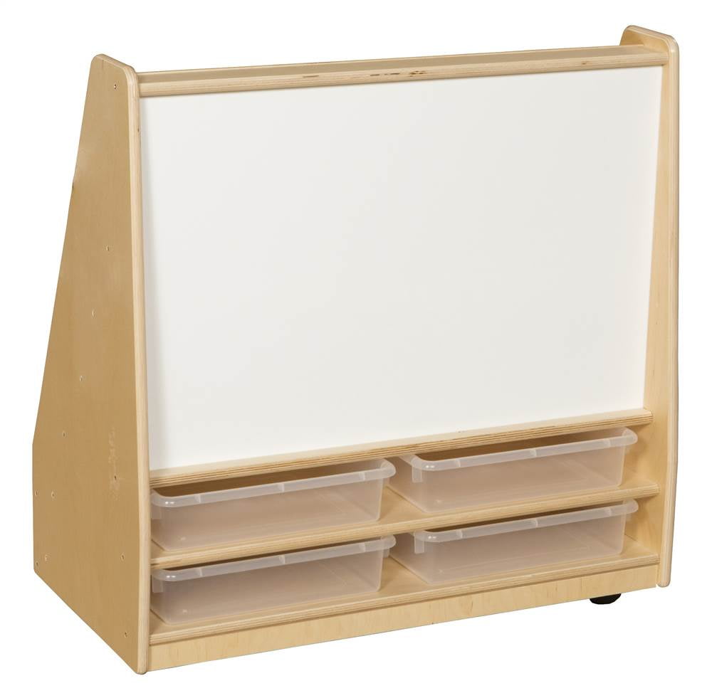 Book Storage & Display with Markerboard, (4) 3" Translucent Letter ...