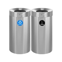 Alpine Industries Commercial Indoor Dual-Stream Recycling/Trash Station ...