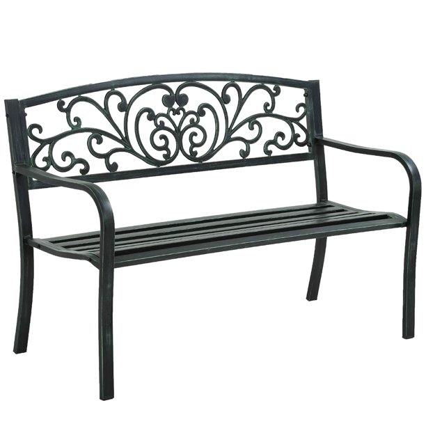 Garden Bench 500 Lb Heavy Duty & Durable 2-3 People Patio Bench Outdoor ...