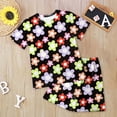 BOBOGOJP Baby Girl Clothes Summer Short Sleeve Floral Print Ribbed T ...