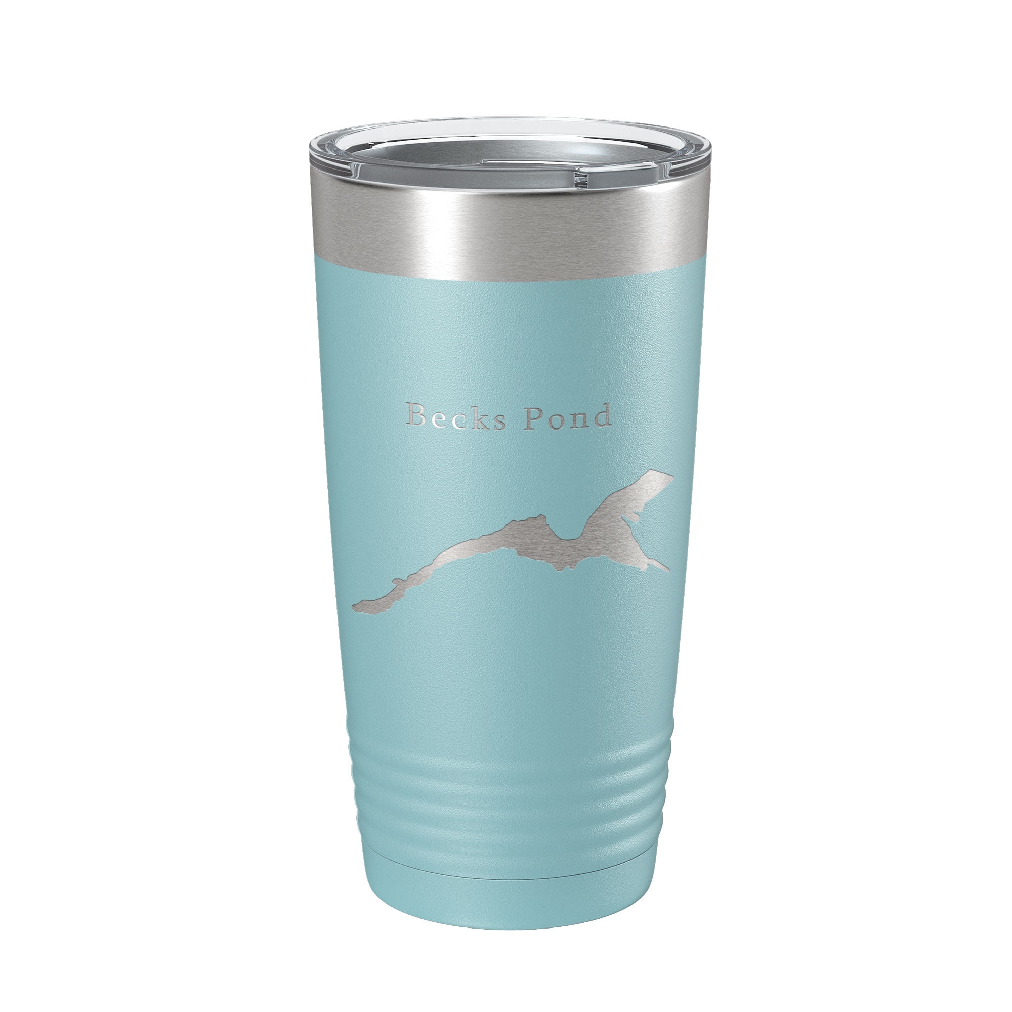 Becks Pond Tumbler Lake Map Travel Mug Insulated Laser Engraved Coffee ...