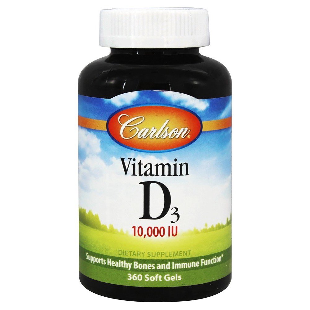 Carlson Labs - Vitamin D3 10000 IU - 360 Softgels - Walmart.com ...