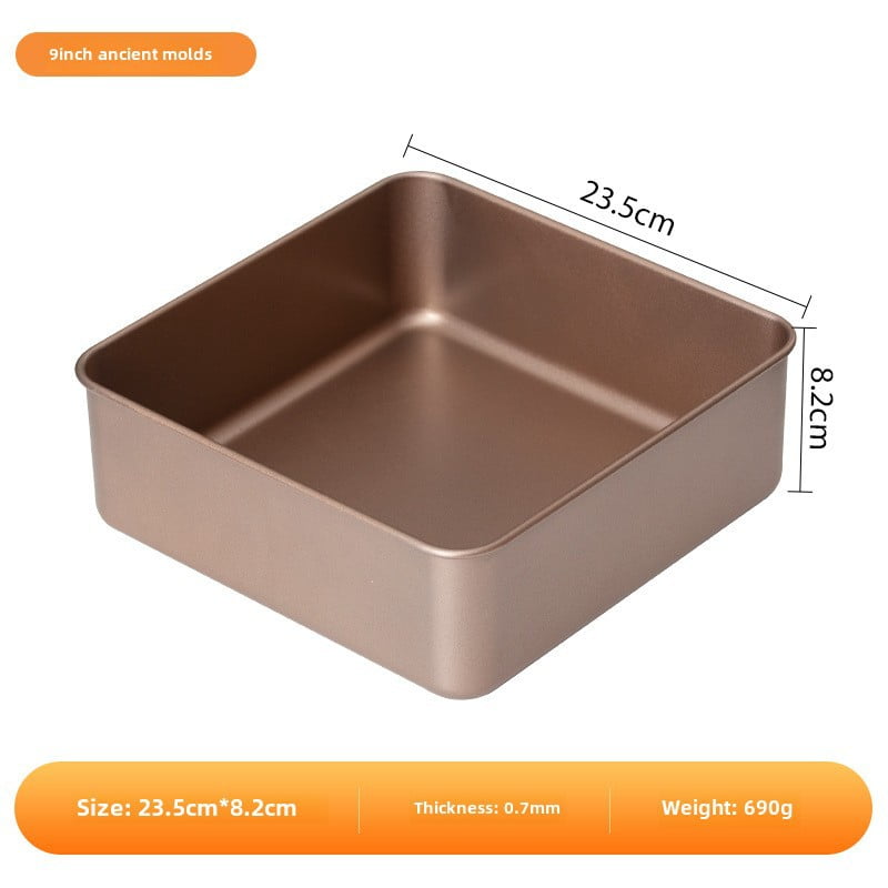 Unbranded 9-Inch Professional Square Cake Pan With Heightened & Deepened Design  Non-Stick Surface For Easy Release  Durable Baking Mold Ideal For Tra