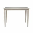 Solid Wood 30"x 48" Dining Table in Washed Gray Taupe - Walmart.com