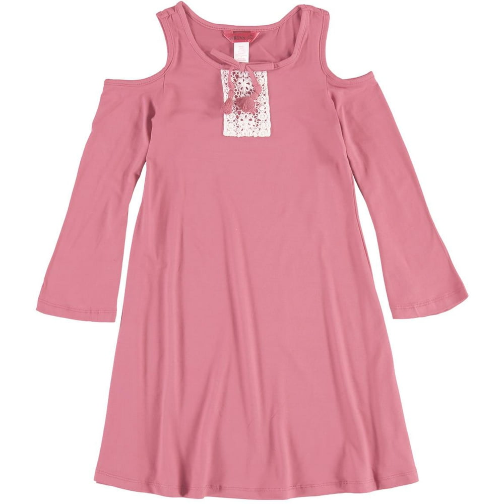 S&D Kids - 1st Kiss Girls 7-16 Long Sleeve Casual Dress (Pink 10/12 ...
