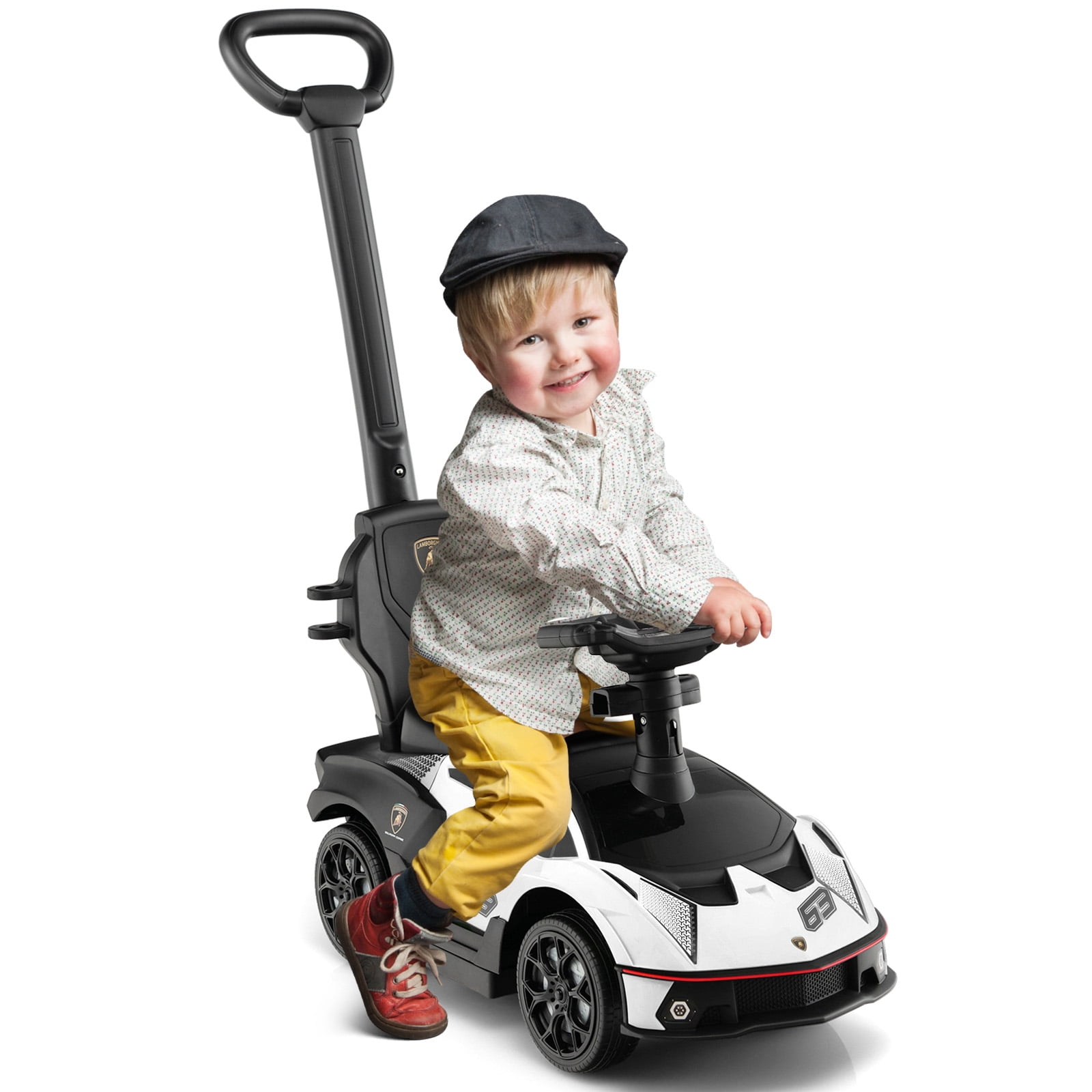 Infans 3-in-1 Licensed Lamborghini Ride on Push Car Stroller Sliding ...