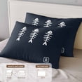 4 Piece Duvet Cover Set Queen, Japanese Fish Bones Soft Breathable ...