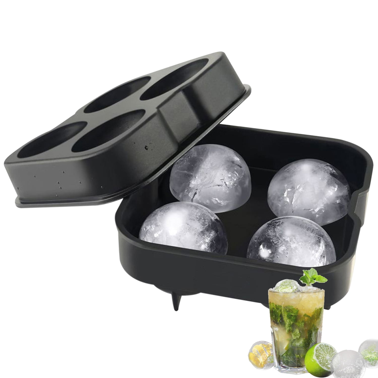 Click here for Pangjifa 4 Grids Ice Cube Trays Release Round Shap... prices
