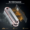 Acidalie M.2 SSD heatsink with Double Layer Aluminum and 4 Copper Heat ...