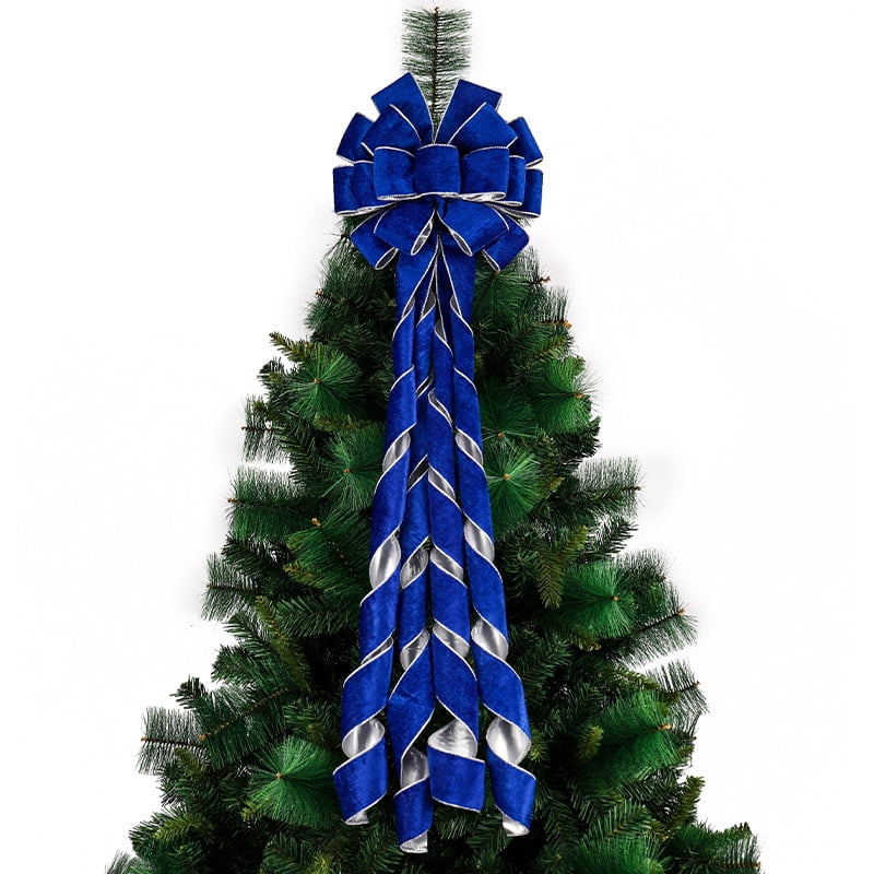 Click here for Zecatl Large Christmas Tree Topper Bows  Velvet Wh... prices