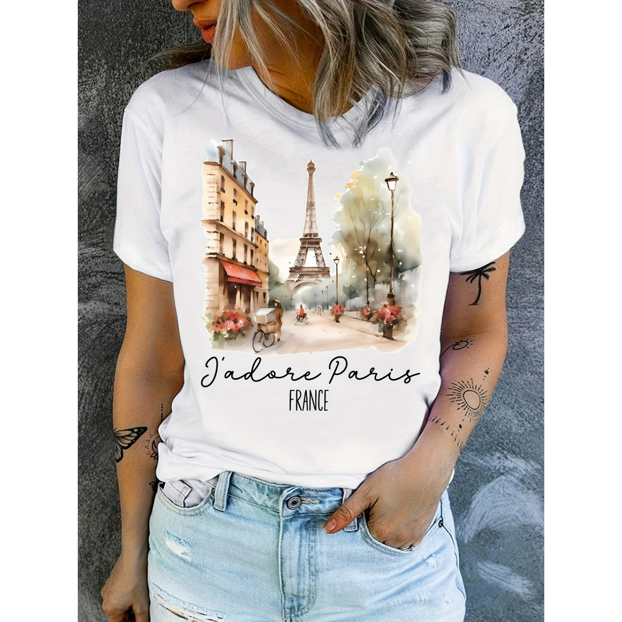 Click here for Generic T-Shirt With A City Print Of Paris  Perfec... prices