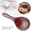 2X Teak Wood Spoon Natural Solid Wood Rice Spoon Wooden Rice Paddle ...
