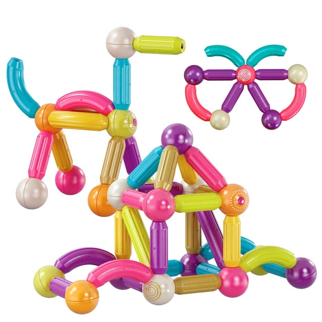 Contixo ST2 68 Piece Set 68pcs Stix Magnetized Stick Toddler Toys 3D ...
