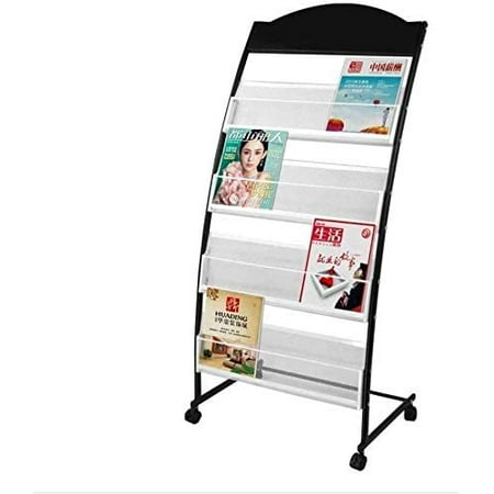 Vertical Magazine Rack, Floor-Standing Newspaper Rack, Iron Bookshelf ...