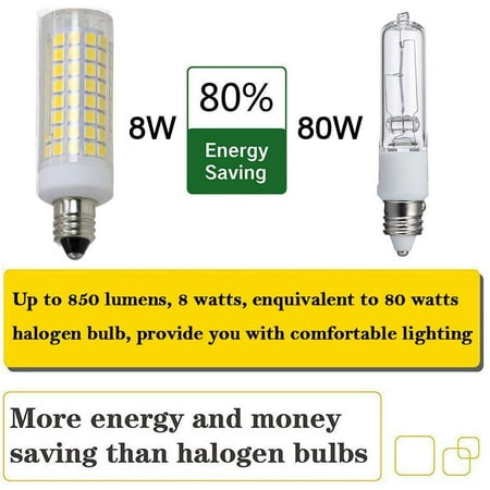 [5-Pack] E11 LED, All-New (102LEDs) E11 Led Bulbs, 8W 75W-100W ...