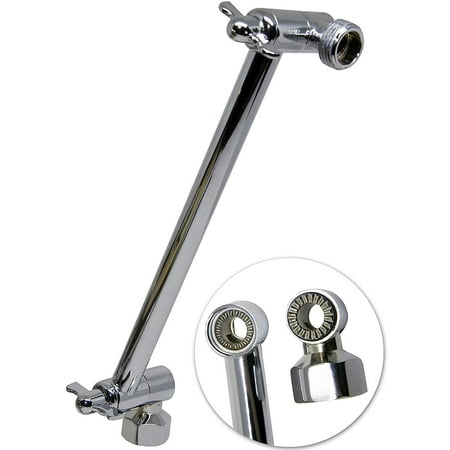 Adjustable Shower Arm Extension 10" Long - Stainless Steel Chrome ...