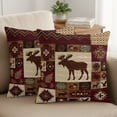 Brown Elk Boho Throw Pillow Covers 16 x 16 Inch Pillow Covers Set of 2 ...