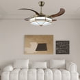 42" Ceiling Fan Light with Remote Control, Ceiling Fan Lamp for Bedroom ...