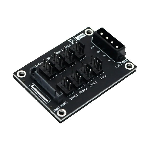 lionlar PC Case Cooling Fans Hub 12V PC Chassis 4Pin 3Pin 8 Channel PC ...