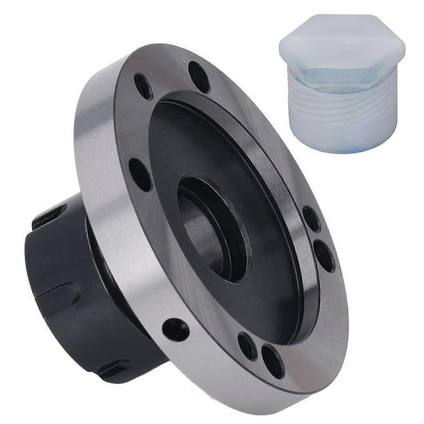 Collet Chuck Round Base 7 Mounting Holes 100mm Diameter Carbon Steel ...