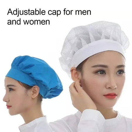 VISLAND Unisex Breathable Adjustable Mesh Cap Factory Worker Kitchen ...