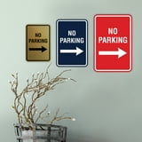 Signs ByLita Designer No Parking Sign (Black / Silver) - Small ...