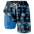 Mens Shorts Casual Men's Coconut Tree Printed Resort Swim Trunks Dual ...