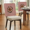 Farmhouse Country Chair Back Covers Set of 6, Star Bless This Home Red ...