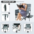 TIMBER RIDGE Portable Director Chair, Heavy Duty Camping Folding Chair ...