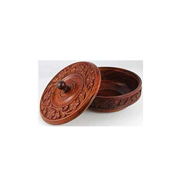 AzureGreen RB339 Wooden Ritual Bowl With Lid - Walmart.com