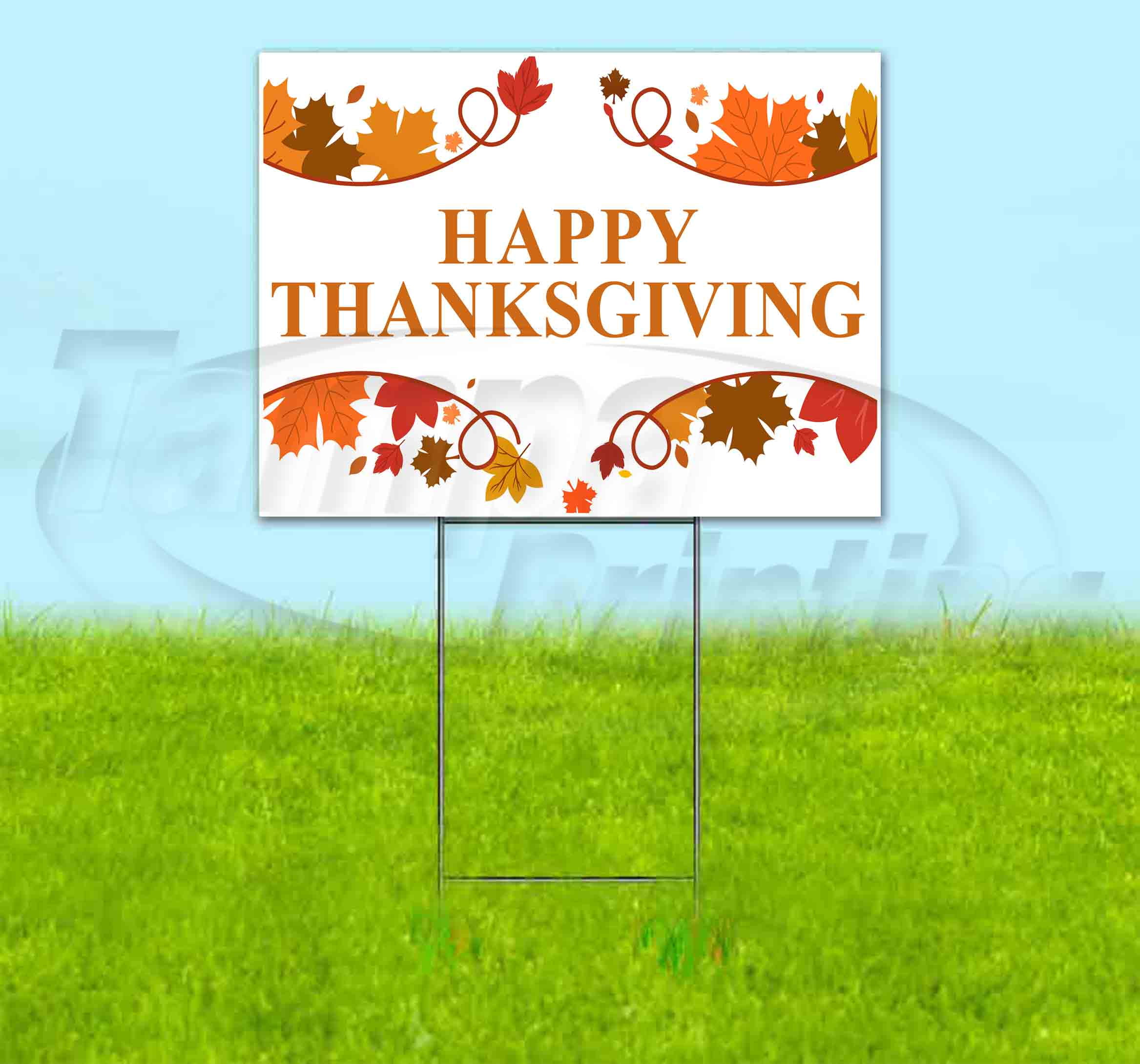 HAPPY THANKSGIVING V5 (18" x 24") Yard Sign, Quantity Discounts, Multi ...