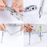 Mr. Pen- Professional Metal Compass with Wheel, Lock and Extension Bar ...