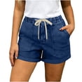 Dealovy Jean Shorts Womens Mid Rise Denim Shorts Drawstring Baggy ...