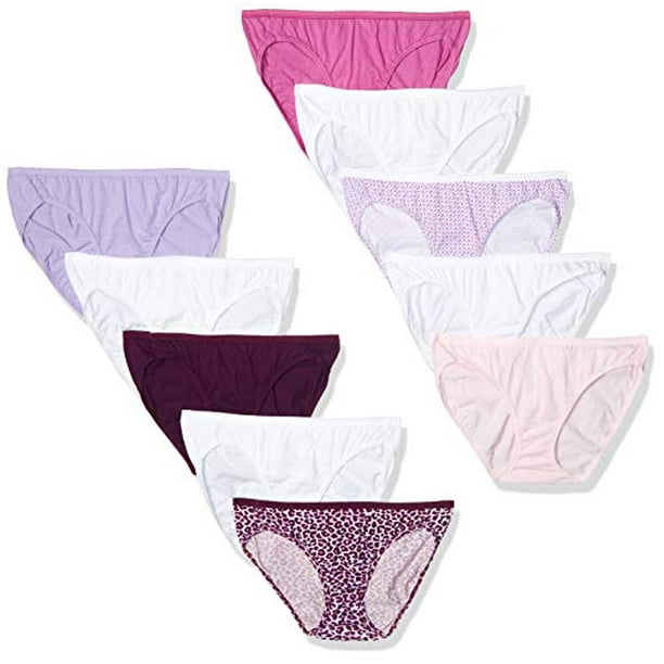 Hanes Hanes Womens 10 Pack Cotton Bikini Panty Assorted Size 5