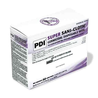 Super Sani-Cloth Hard Surface Disinfectant Wipe, 5" x 8" Individual ...