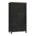 Sauder Cottage Road Wardrobe/Armoire Cabinet, Raven Oak Finish ...