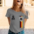 DORKASM Soccer Cup Jersey for Women Short Sleeve National Emblem Detail ...