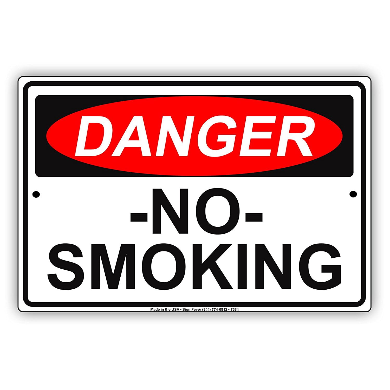 DANGER No Smoking Cigarette Buds Ash Beware Alert Warning Notice ...